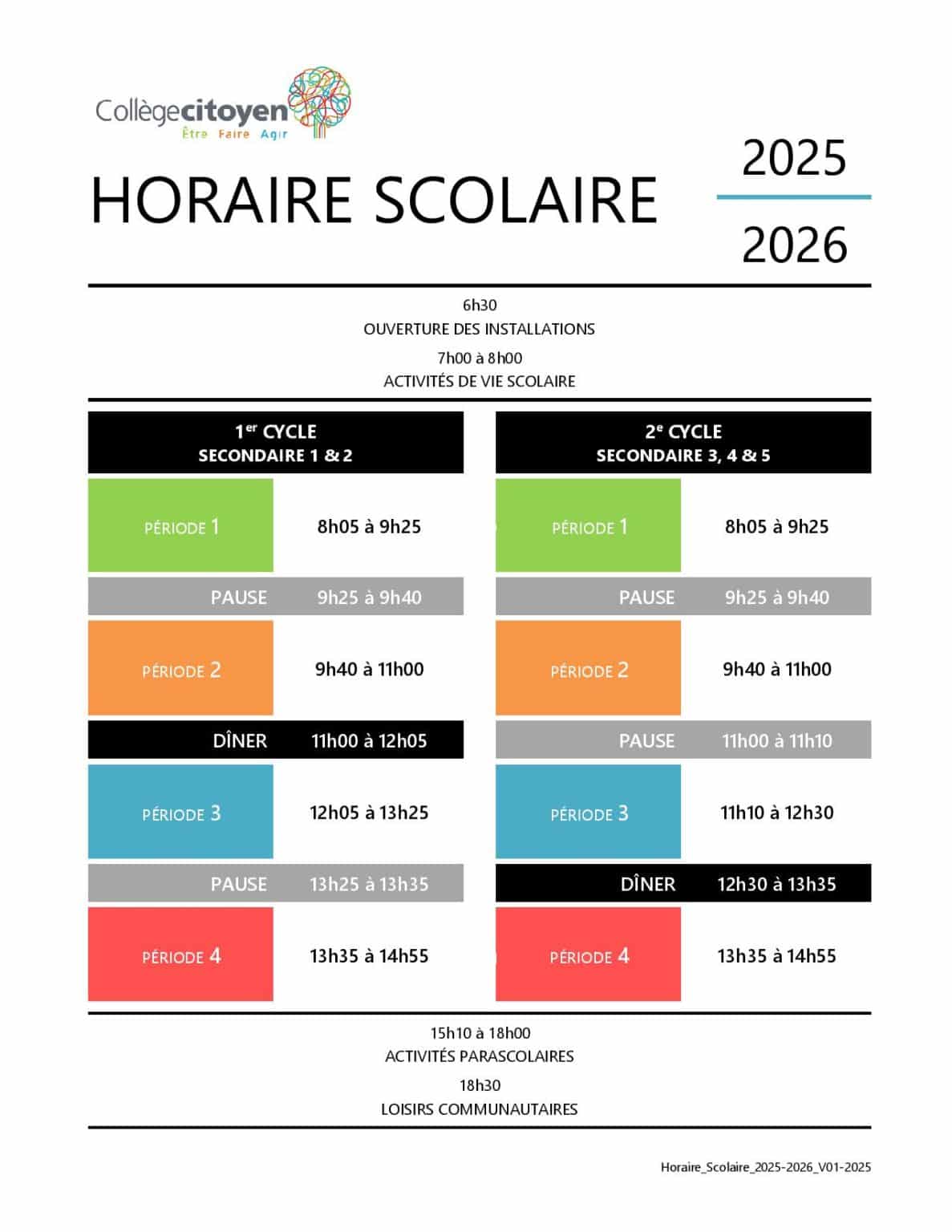 Vie scolaire - Collège Citoyen